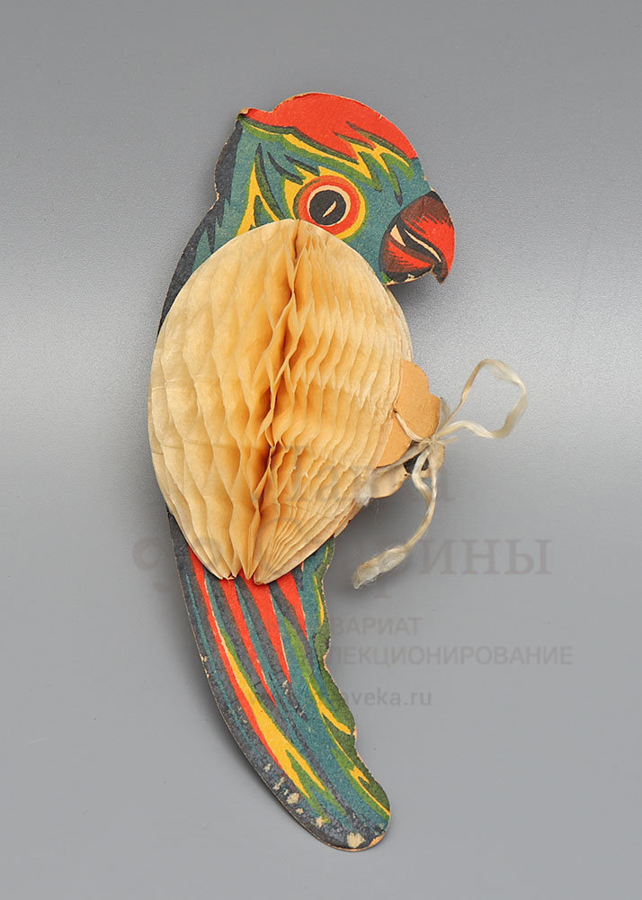 Купить объемную ёлочную игрушку, новогоднее украшение «Попугай», СССР ...