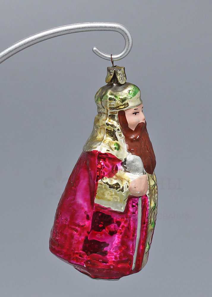 Купить стеклянную елочную игрушку «Царь Дадон», СССР, 1950-70 гг.