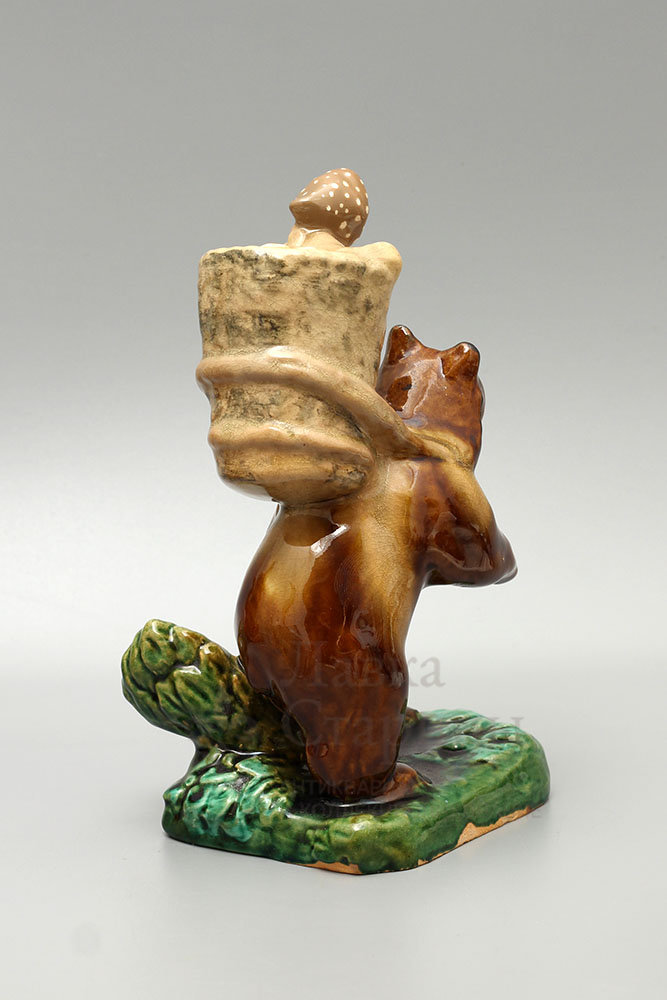 Статуэтка «Маша и медведь Гжель 1950 60 гг керамика